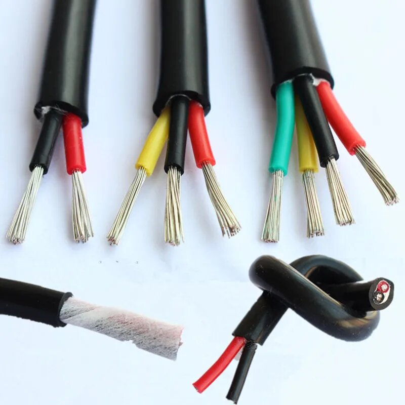 NIQEZNIL Силиконовый кабель 2-8 жил 22 AWG 0.3square, 8 cores 1meter