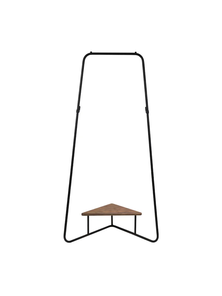 Вешалка напольная для одежды с полкой