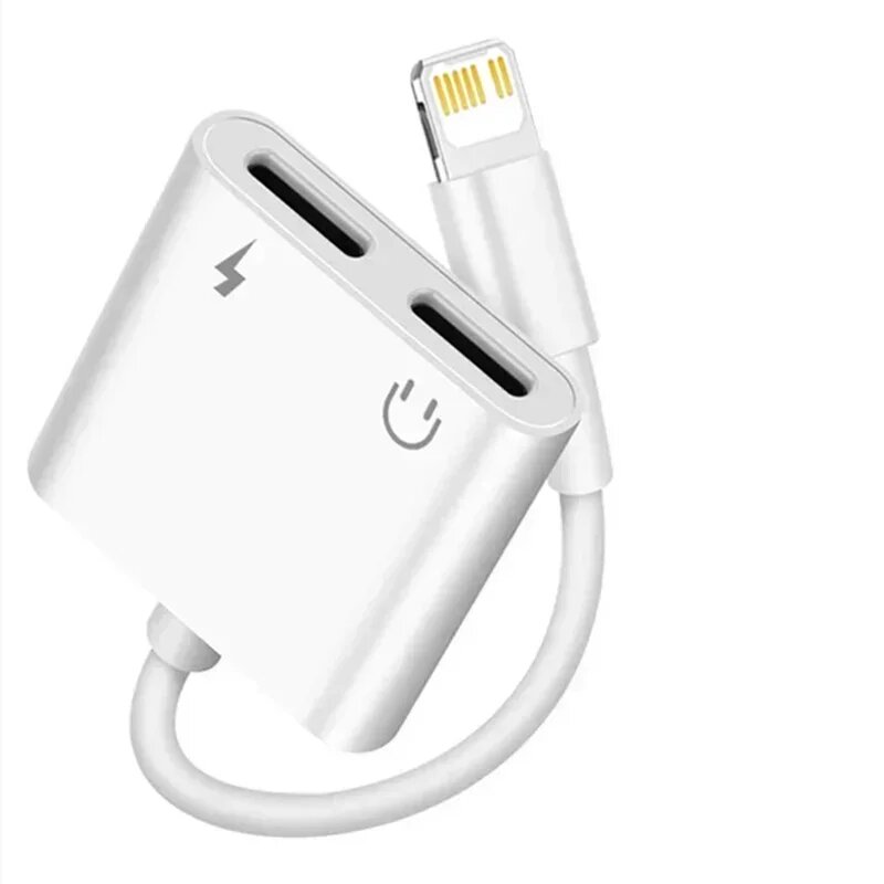 Аудио OTG адаптер для iPhone 15, 14, 13, 12, 11 Pro Max, разъем Aux для наушников 3,5 мм, разъем для наушников, зарядное устройство, разветвитель, преобразователь Dual lighting Jack