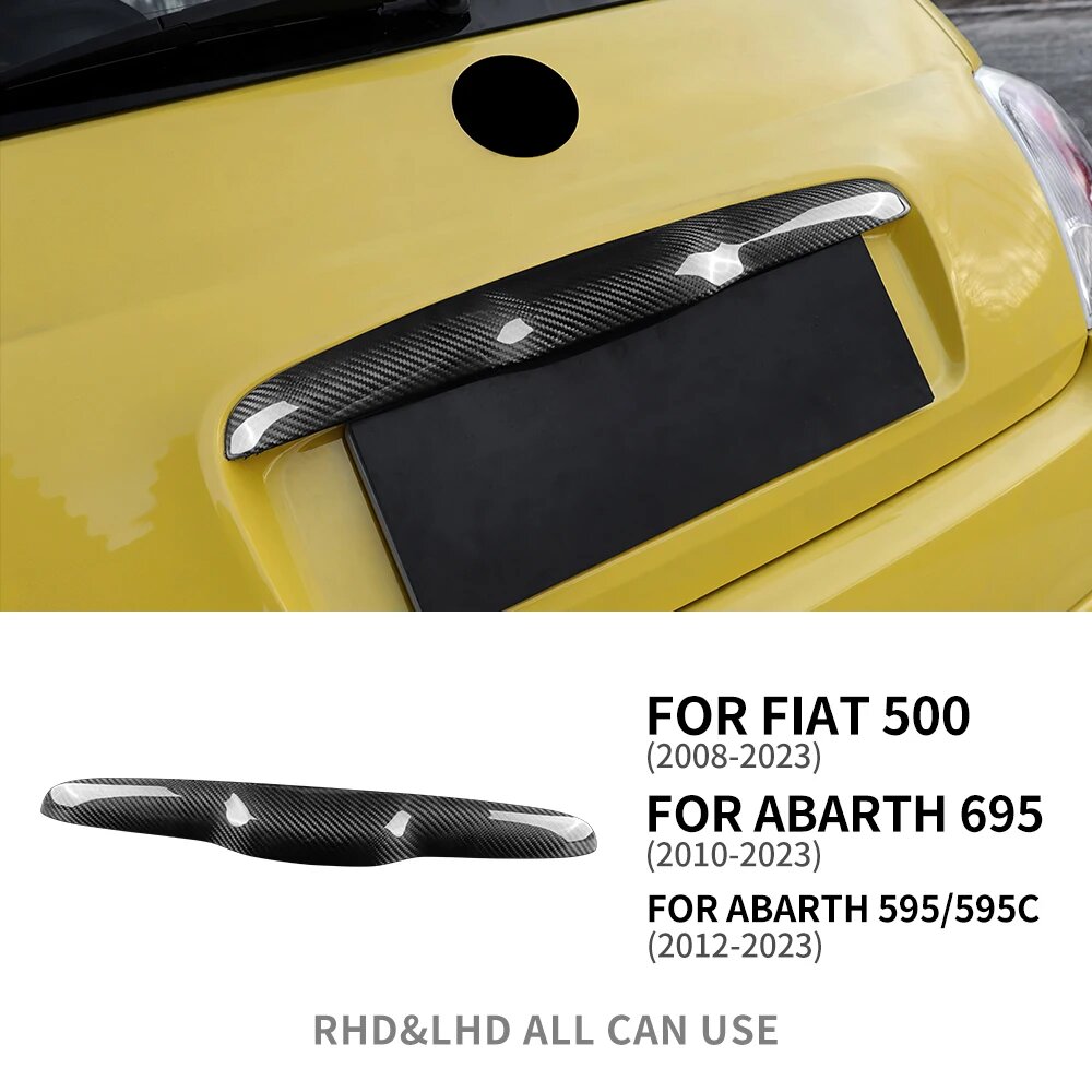 Наклейка на крышку багажника Fiat 500/Abarth Black Carbon