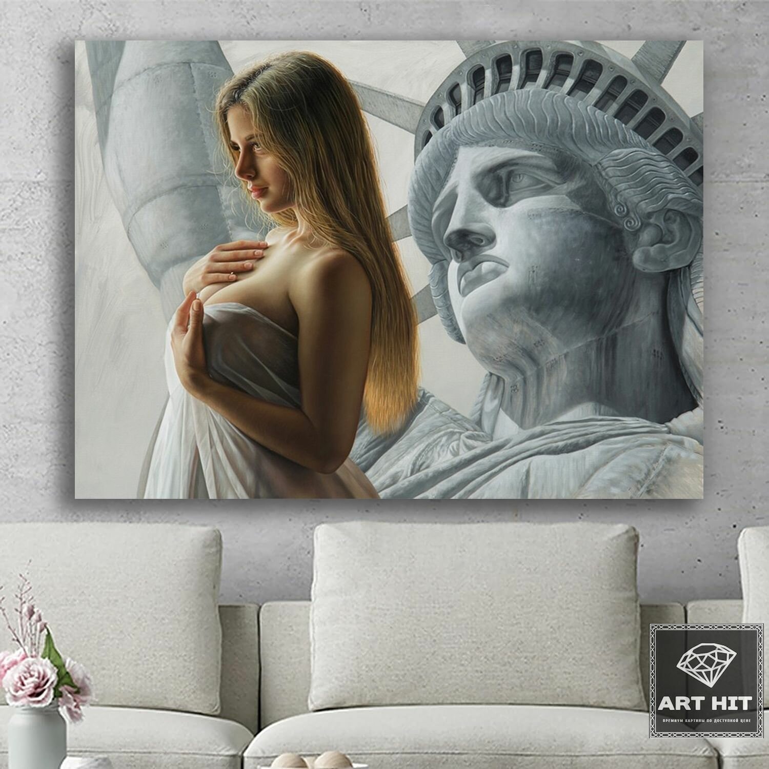 Картина ВсеКартины. тут "Девушка", поп-арт, эротика, холст, деревянный подрамник