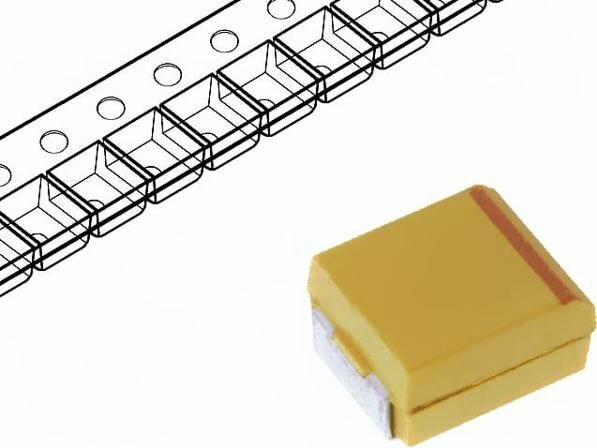 Конденсатор KEMET T491X107K025AT танталовый, 100мкФ, 25ВDC, SMD, Корп X, 2917 10%, 1 шт