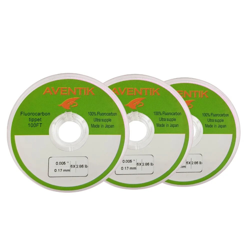 Aventik 30 м/100 футов, 100% фторуглеродный наконечник, леска для ловли нахлыстом, тонущий наконечник с низкой памятью 0X 1X 2X 3X 4X 5X 6X 2,86-10,12LB