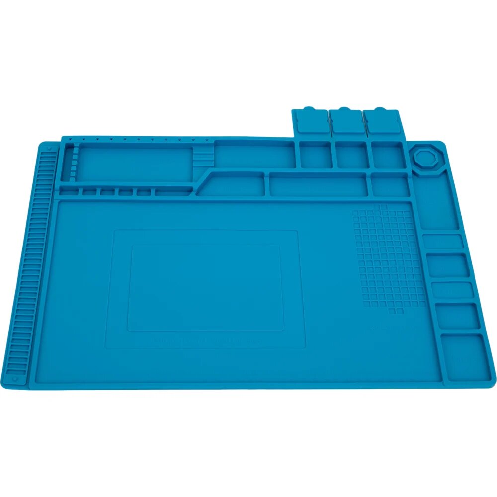 Термостойкий магнитный коврик для пайки и ремонта T-501 (450x300 мм) QUICKO QTST501, представляет