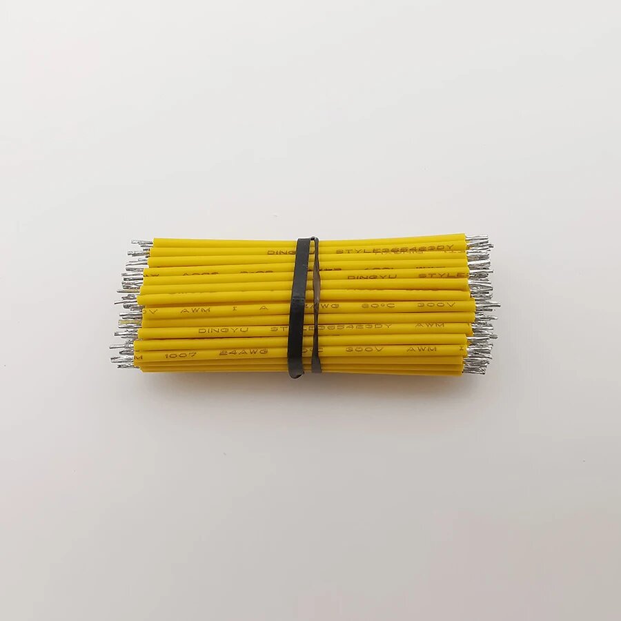 Провода перемычки макетной платы 24AWG 100 шт. Yellow, 8cm