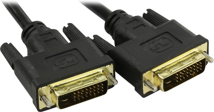 Кабель Exegate DVI EX257295RUS, длина 3м, разъемы 25pin, позолоченные контакты, черный