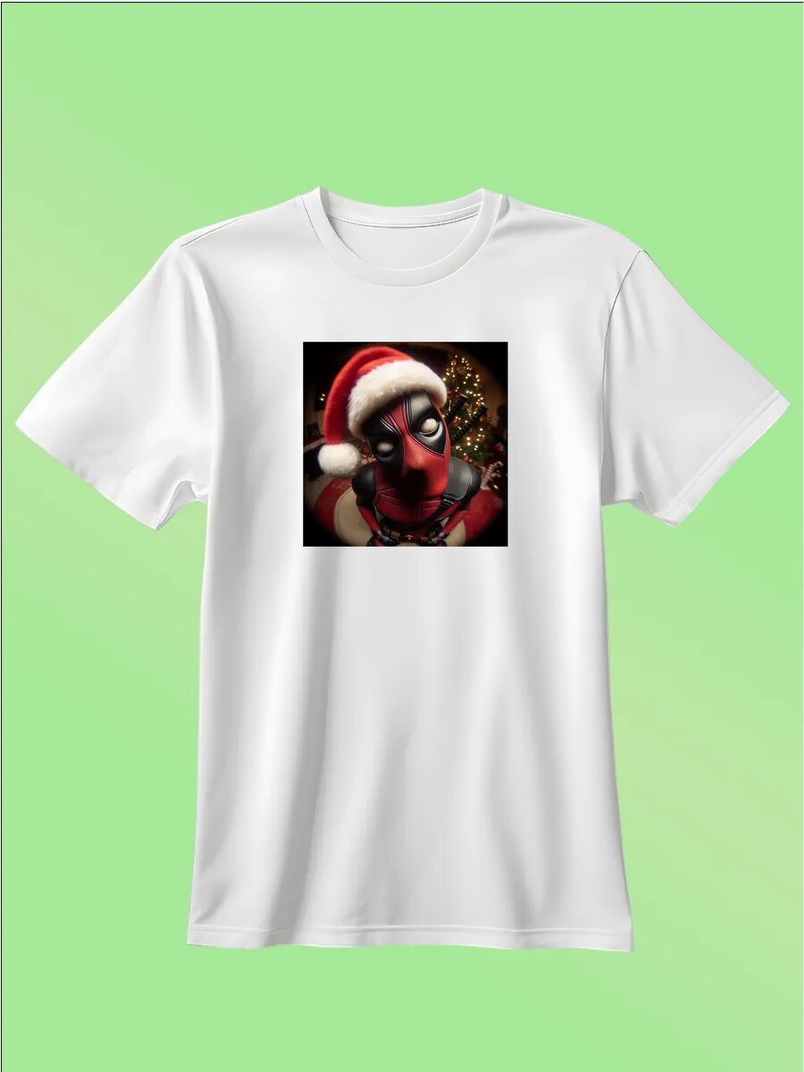 Футболка deadpool санта