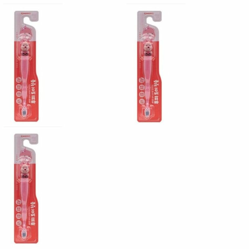 KM Pororo Зубная щетка, для детей от 3 лет, бобрёнок, 3 уп.