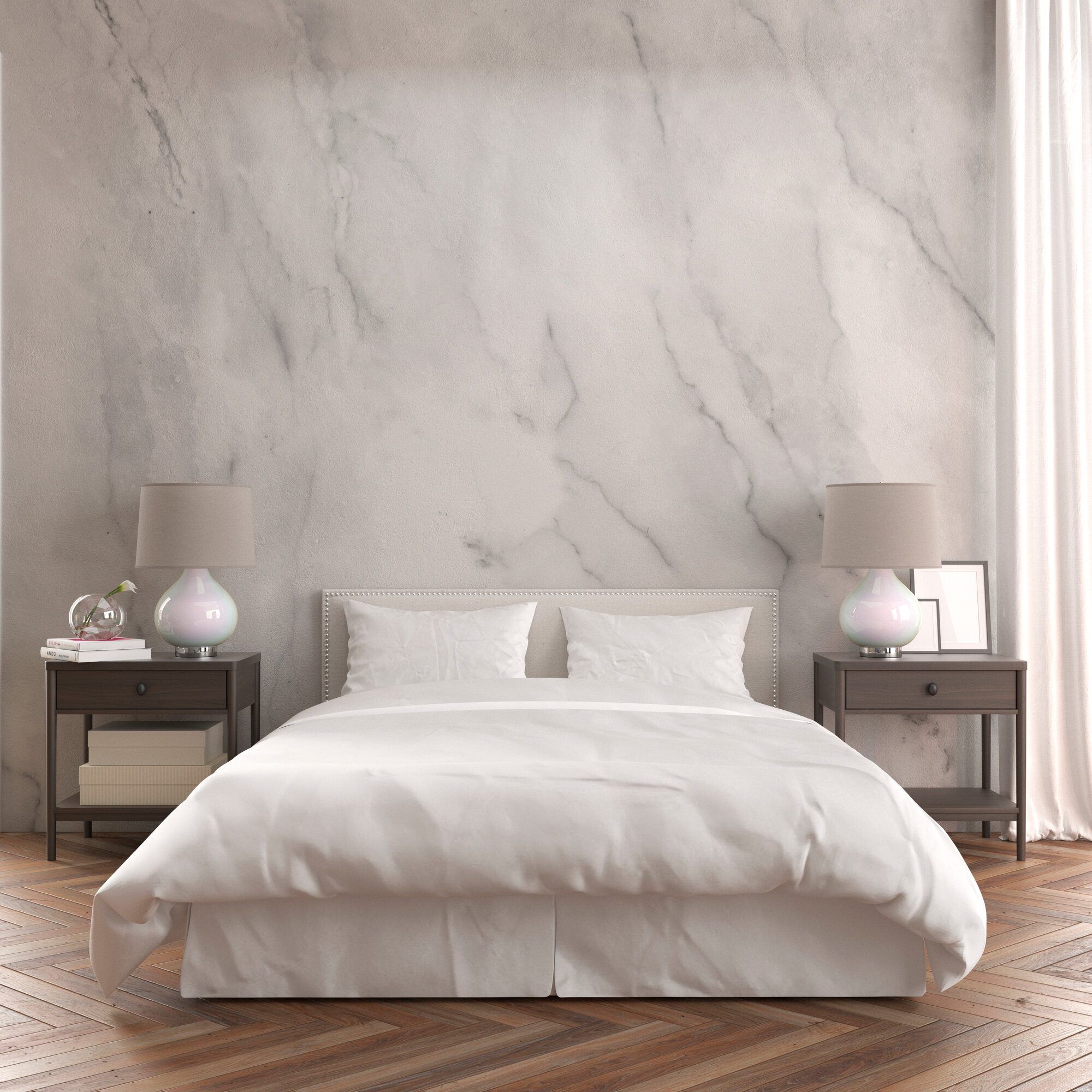 Гибкий мрамор "Энцелад серый" лист №1; 1420х2850; 4,047 кв. м.