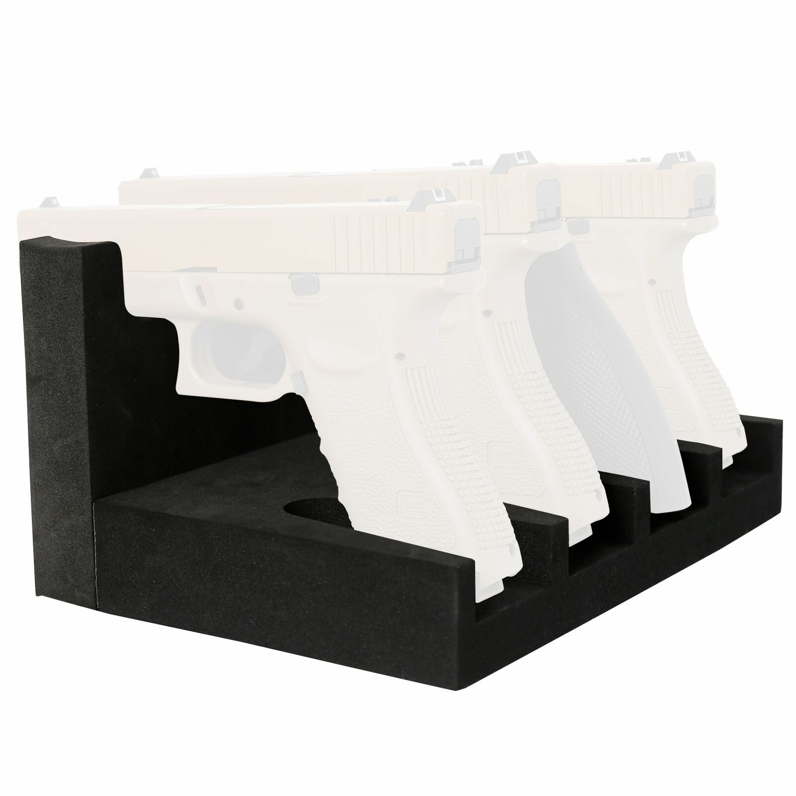 Подставка под пистолет с нескользящими полосами регулируемая стойка для хранения 1-4 пистолетов, защита от царапин, прочная и компактная