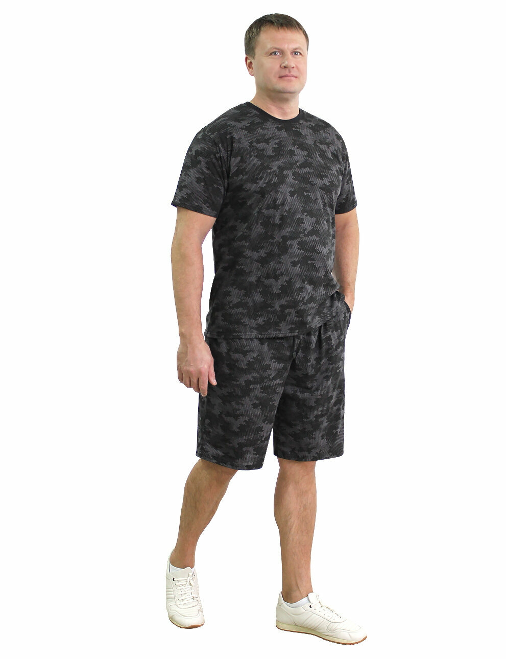 Комплект одежды трикотажный с шортами летний камуфляж