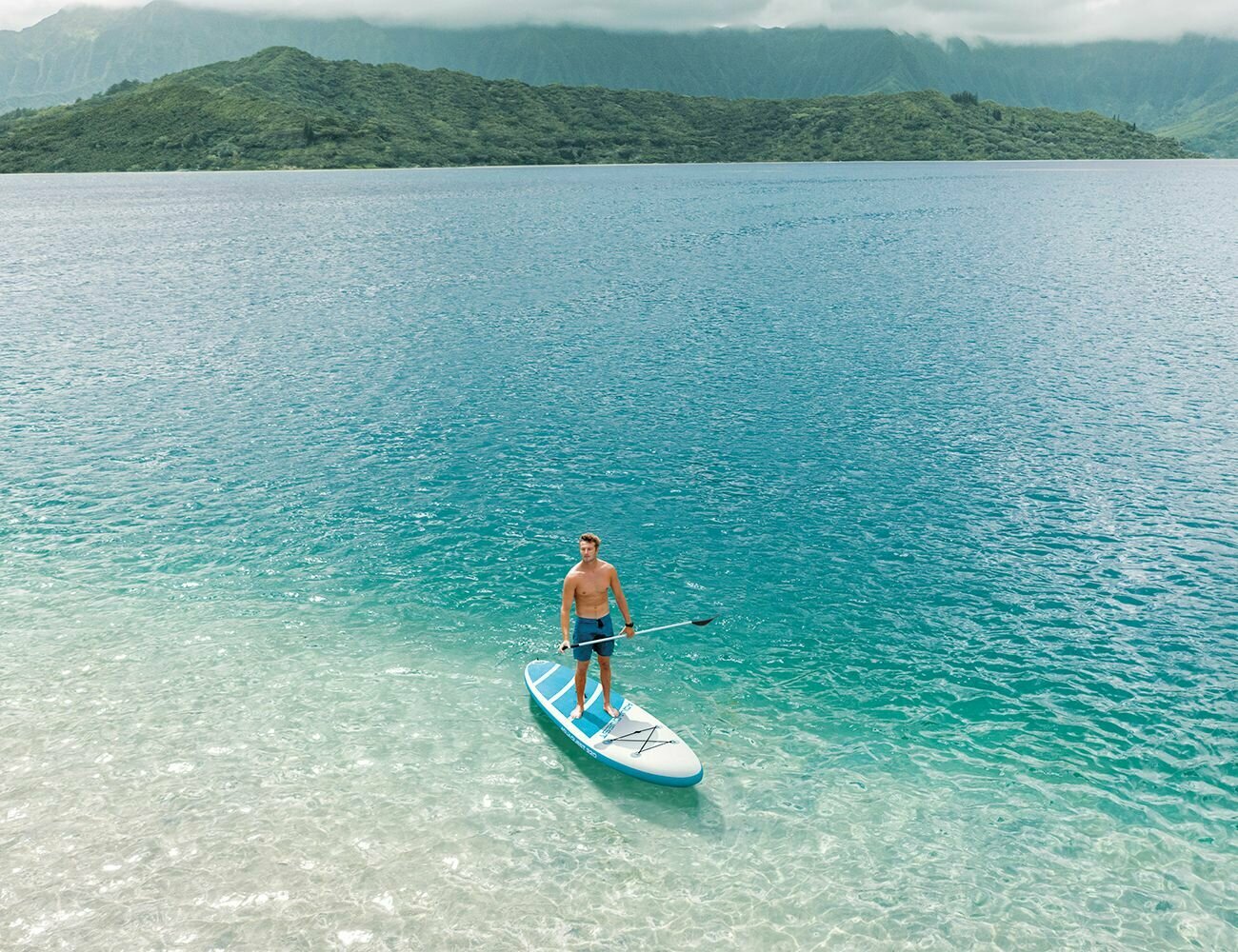 Надувная доска для SUP-бординга Intex Aqua Quest 320 с насосом и веслами, 320х81х15 см, 68242