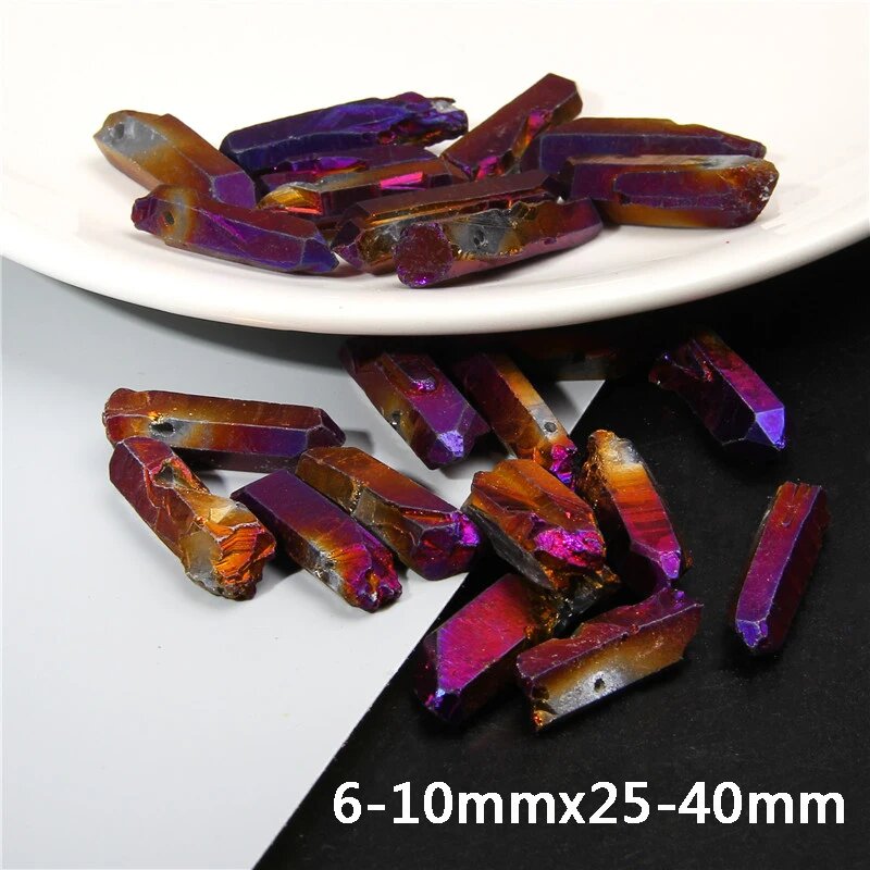 Бусины из натурального кварца Vinswet Фиолетовый, 10pcs, Type 30