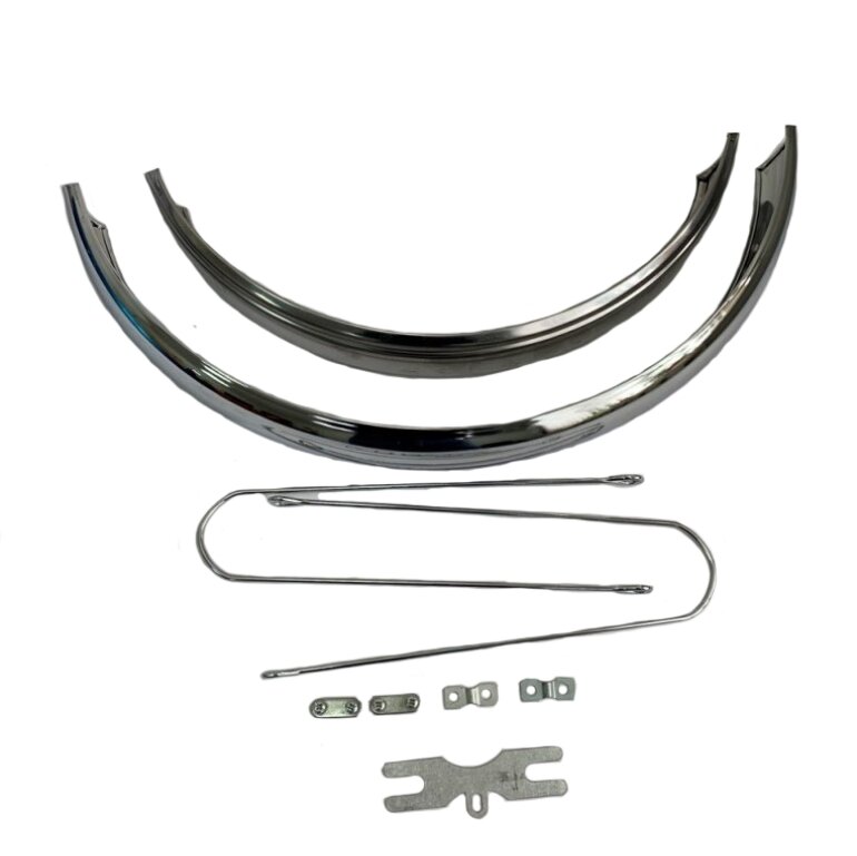 Крылья для велосипеда (щитки) хромированные, пара, с крепежом, 20 дюймов