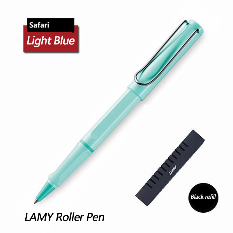 Перьевая ручка LAMY Сафари пишущий инструмент,1,199 black, true, true,0.7, light blue,