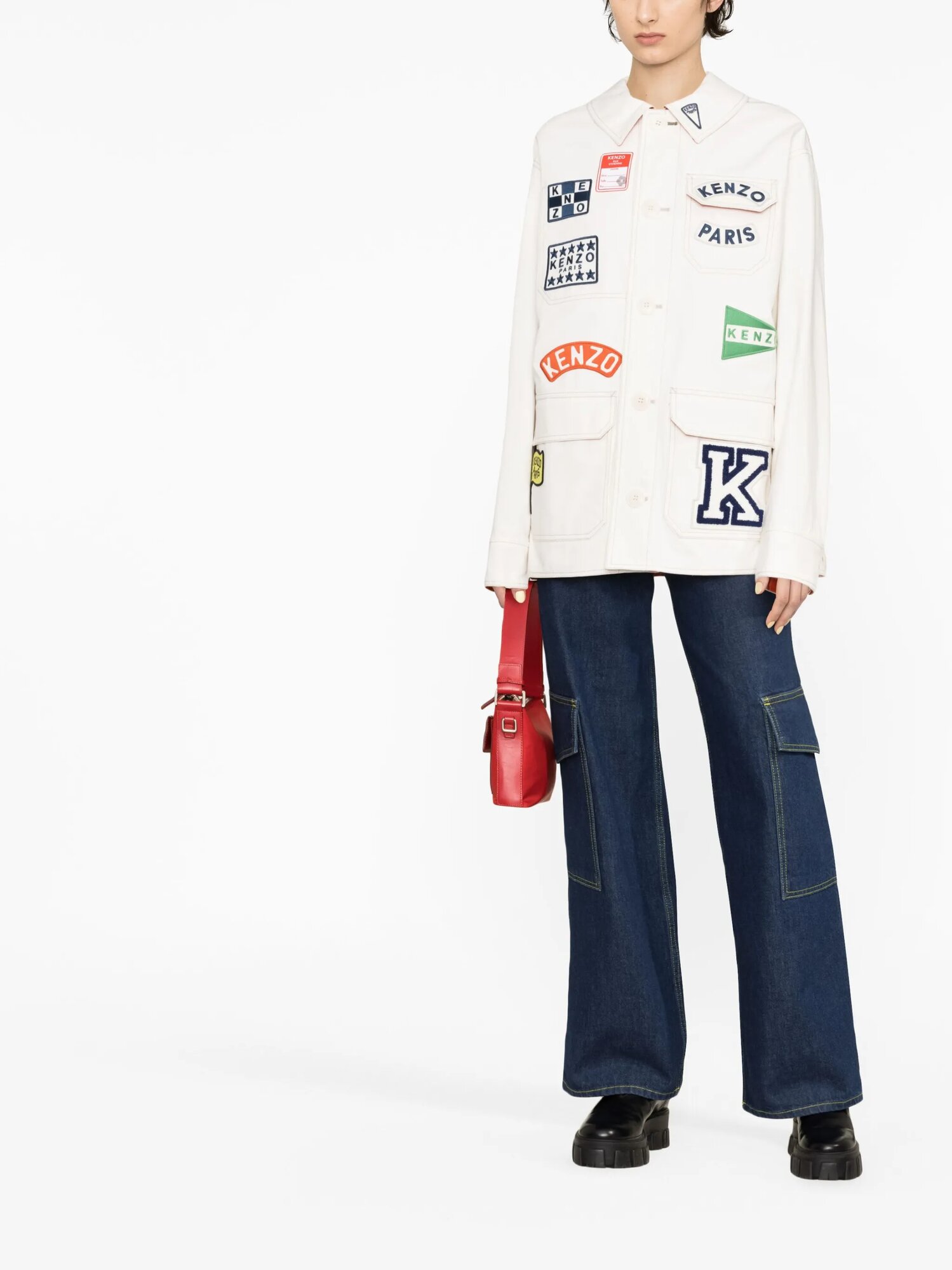 Куртка KENZO Kenzo Sailor, размер 40, бежевый/белый — фото 1