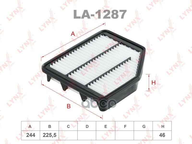 Фильтр воздушный LYNXauto арт. LA1287