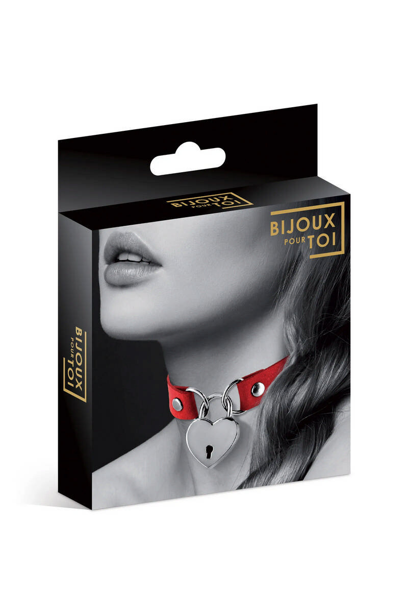 Чокер Bijoux Pour Toi, красный, в стиле БДСМ, полиуретан, длина 30см