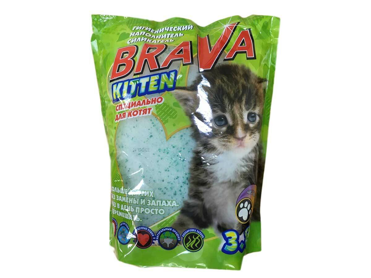 Наполнители Brava KITTEN Наполнитель силикагелевый 3,8л