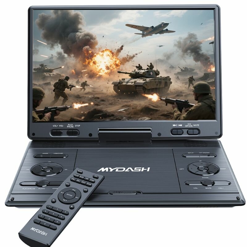 Портативный CD-DVD-плеер PD102 с поворотным HD-экраном 12,5 дюйма