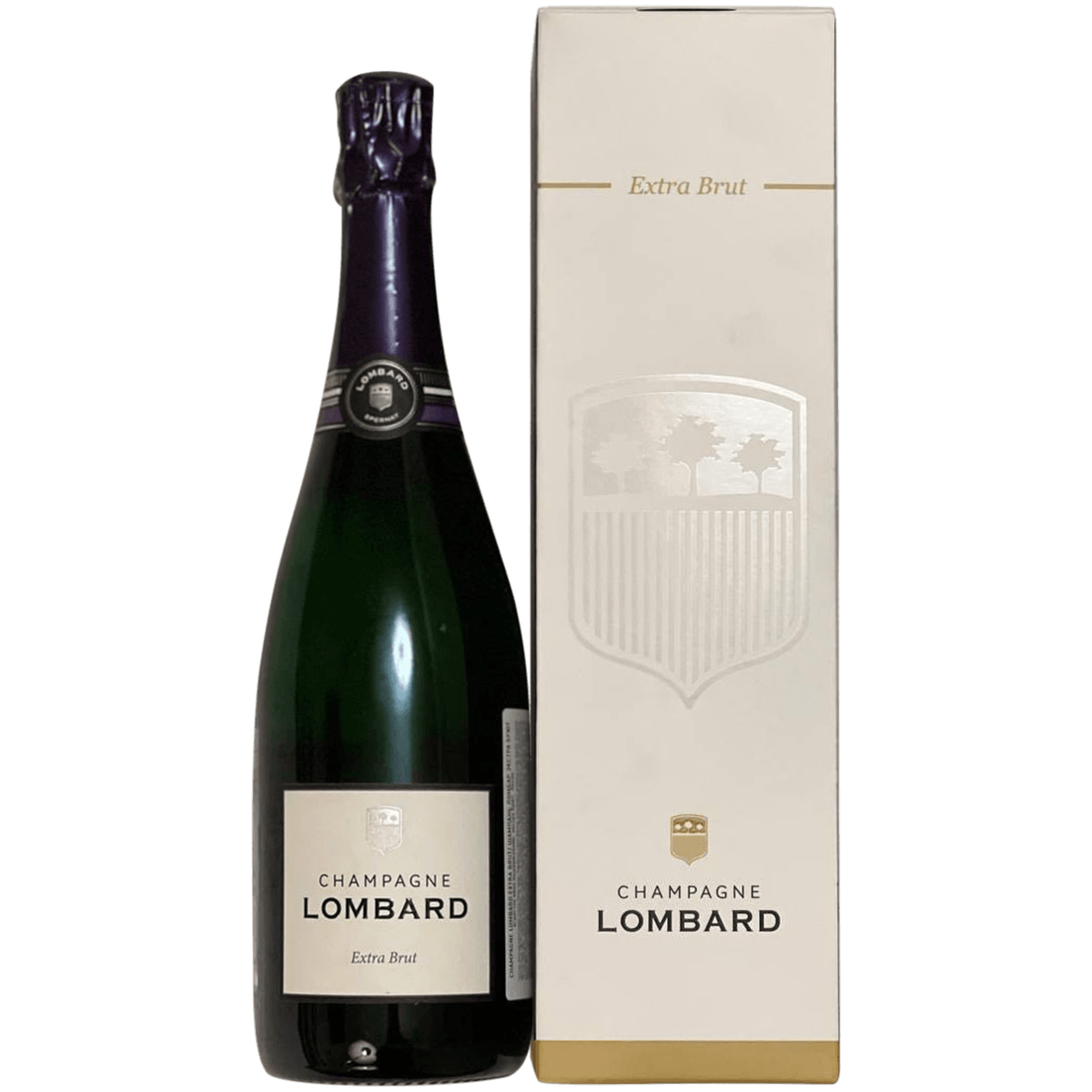 Шампанское Lombard белое экстра брют 0,75 л в подарочной упаковке