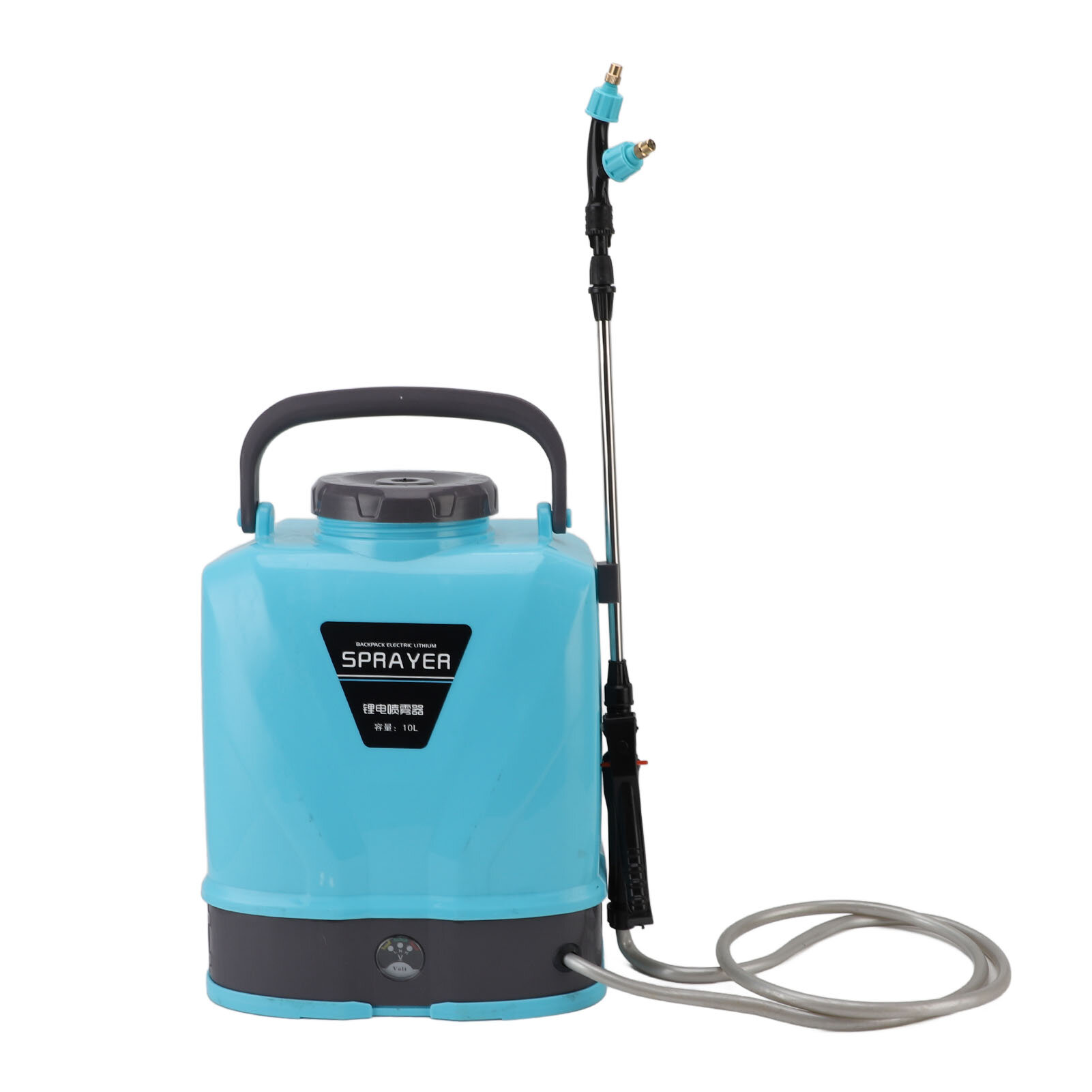 Аккумуляторный ранцевый опрыскиватель с регулируемым давлением, сельскохозяйственный электрический опрыскиватель с 5 насадками для прополки, опрыскивания, очистки, вилка ЕС, 10 л