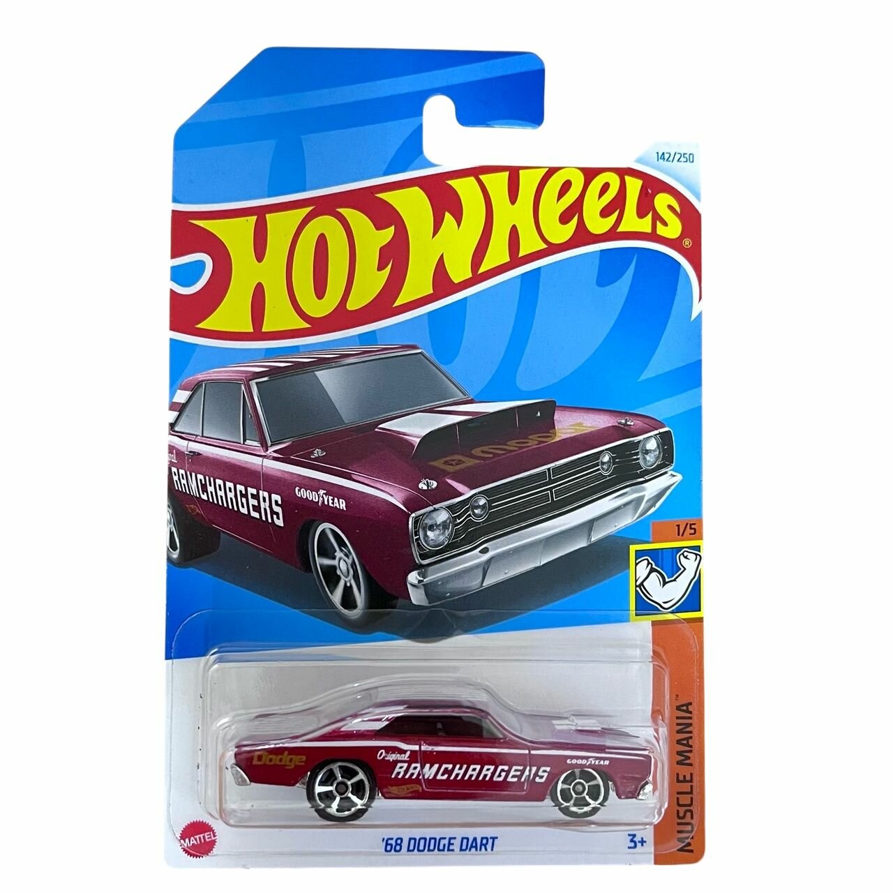 Машинка Hot Wheels металлическая в масштаб 1:64 '68 DODGE DART