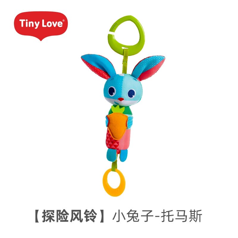 TinyLove Meadow Days Детский ветряной колокольчик - Заяц Томас, звучащий шейкер, мягкая плюшевая игрушка для успокоения