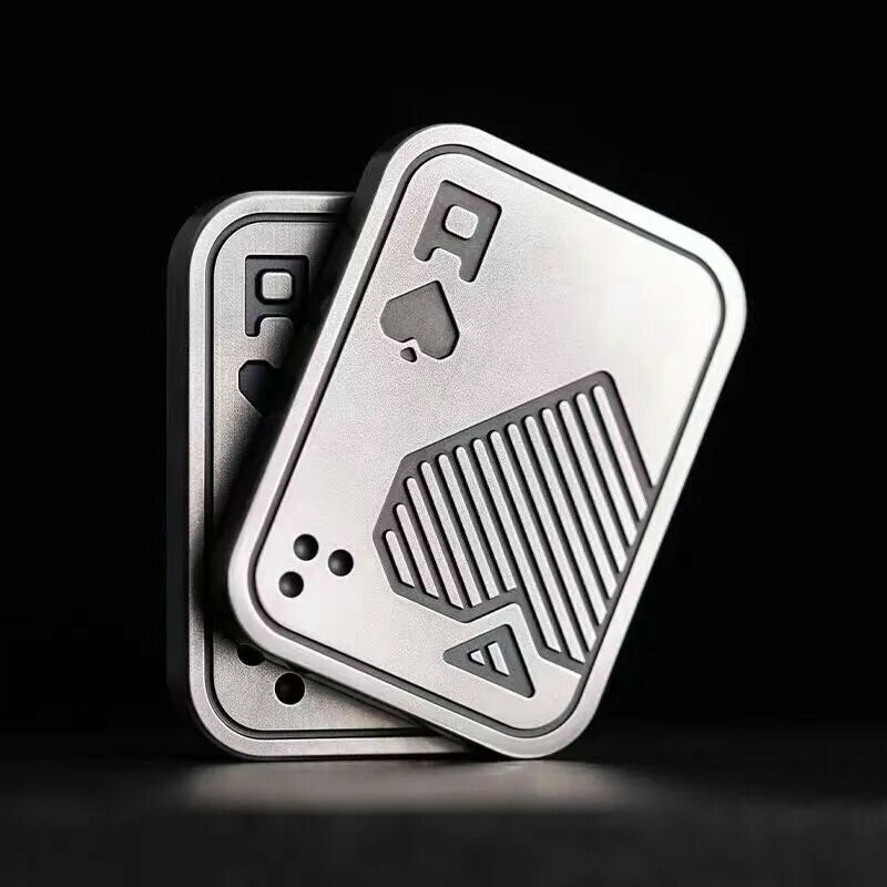 Игрушки непоседы для покера для взрослых, металлическая покерная нажимная карта Fidget Slider игрушка для снятия стресса