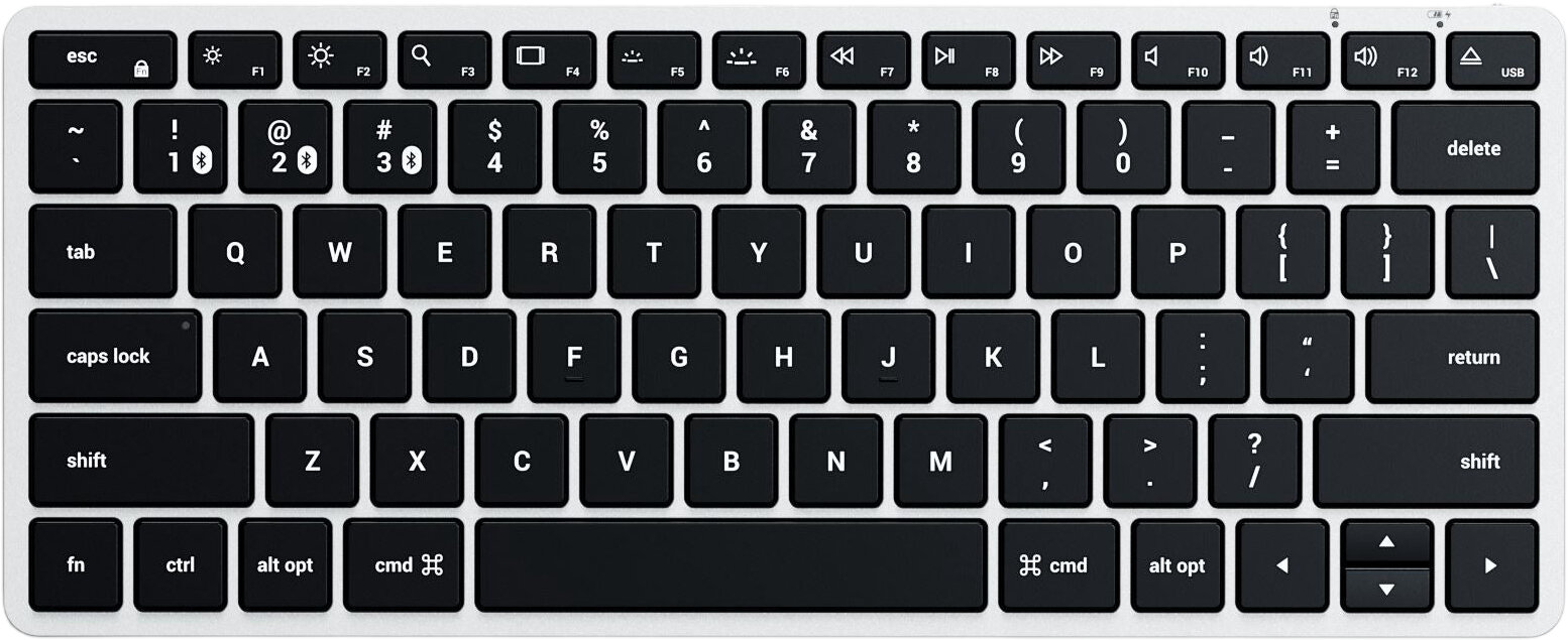 Клавиатура Satechi Slim X1 серебристо-черный