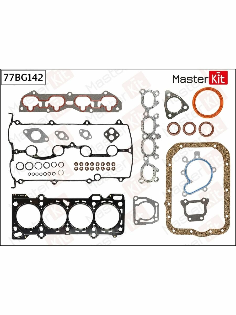 Комплект прокладок ДВС MasterKit 77BG142 для MAZDA 626, MX-6, FORD USA Probe / Мазда 626, МХ6, Форд Проба