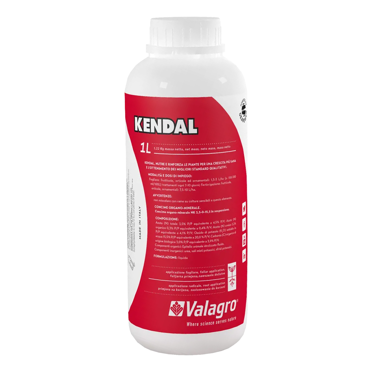 Удобрение для защиты растений / Kendal, 1 л / Valagro