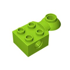 Технический кирпич Lego 2x2 зеленый (042)