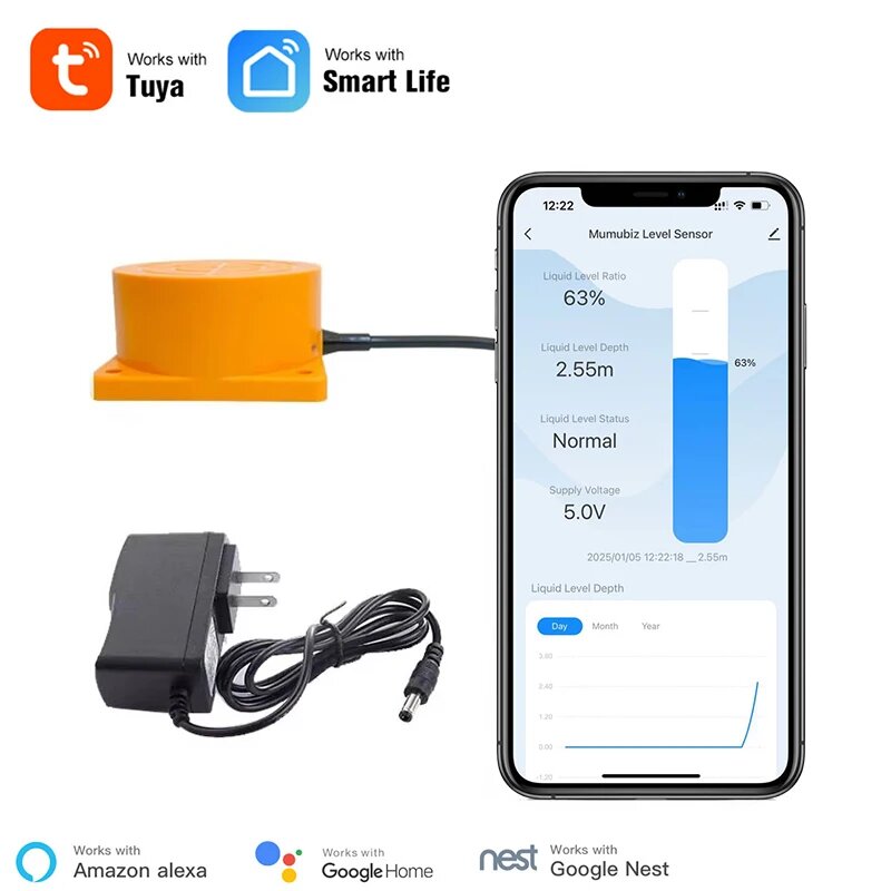 Ультразвуковой датчик уровня воды Ms MS-ME201W EU Plug