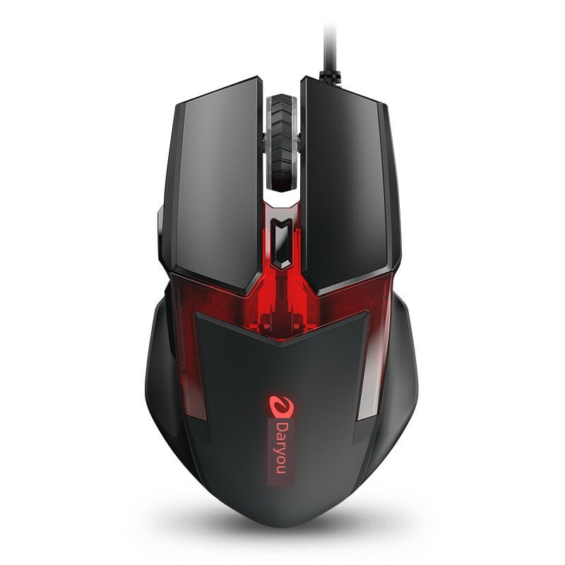Dareu VX7 Проводная игровая мышь для ПК, профессиональное RGB освещение, черная, эргономичный дизайн, 8000 DPI, USB