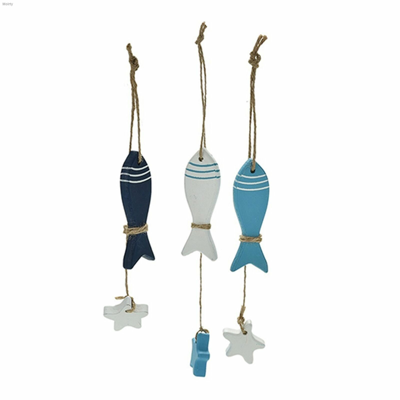 Деревянная рыба морская звезда настенный декор средиземноморский орнамент в морском стиле