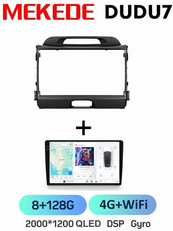 Магнитола Mekede DUDU7 8/128 Gb для Kia Sportage 3 SL 2010-2016 (A) carpay Android
