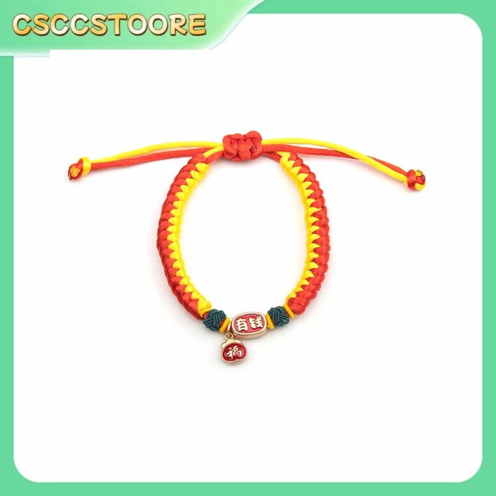 Вязаный кошачий ошейник ручной работы, регулируемый, красная веревка, размер M, 25-45 см.