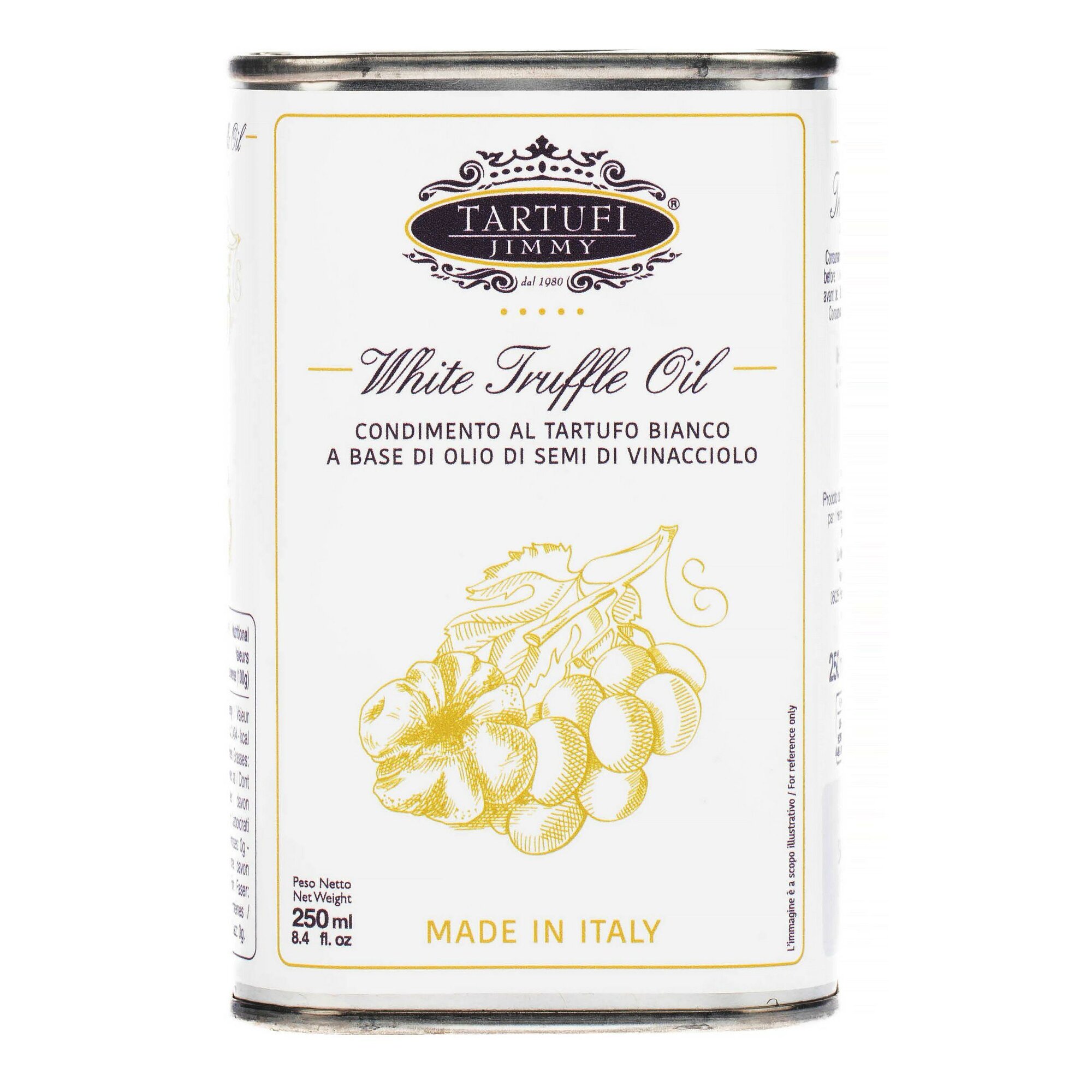 Масло Tartufi Jimmy виноградное рафинированное с ароматом белого трюфеля, 250 мл