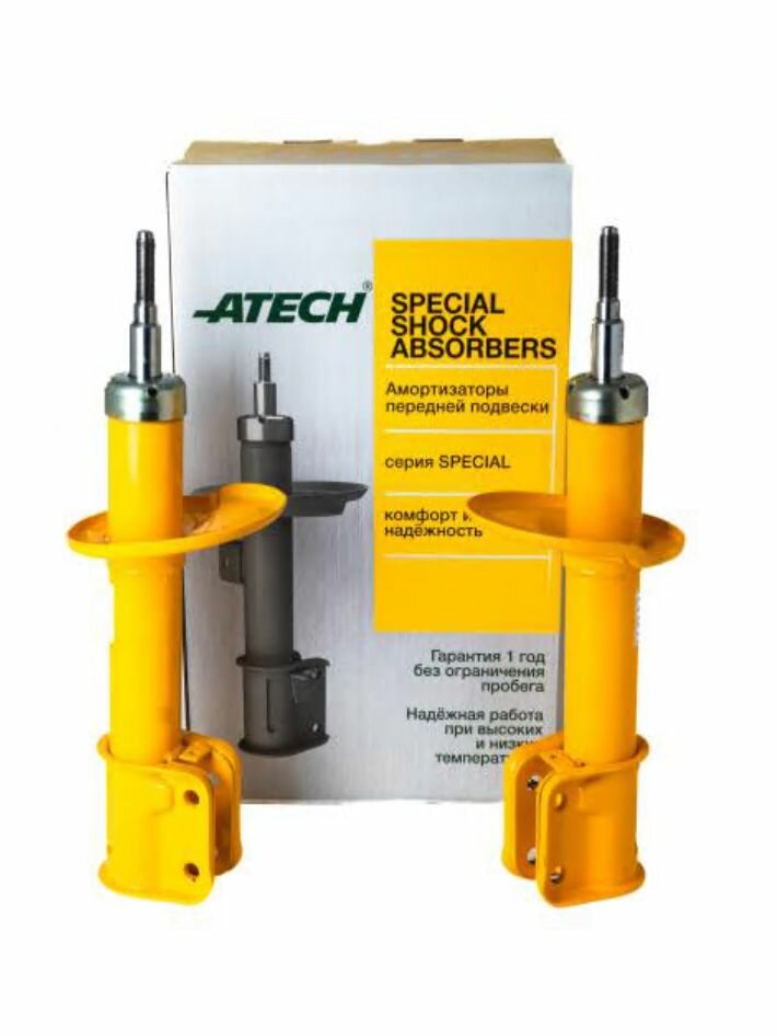Амортизаторы передние масляные Рено Логан 1, Сандеро 1, Нисан Альмера / ATECH