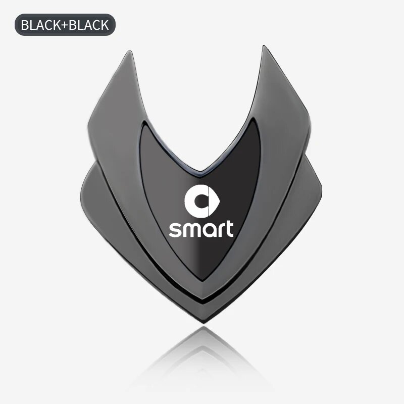 Черная металлическая эмблема Smart Black+Black