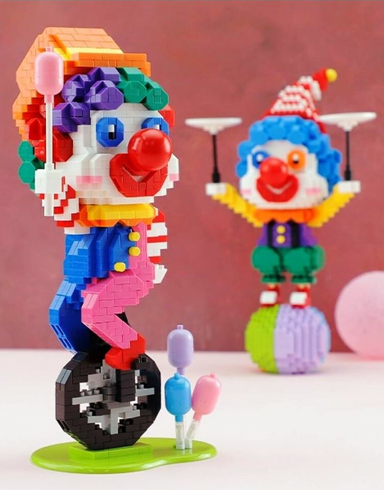 Конструктор 3D из миниблоков Balody Цирк Клоун на велосипеде 1183 элементов - BA18436