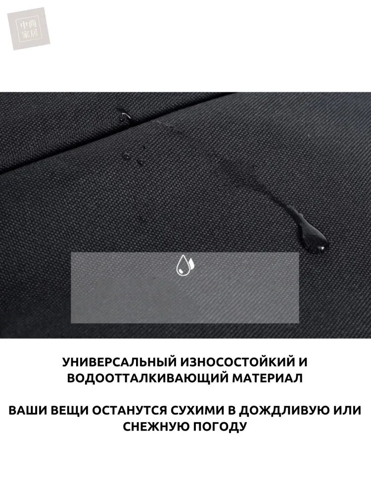 Сумка тактическая нагрудная через правое плечо, черная, три кармана на молнии, водонепроницаемая — фото 1