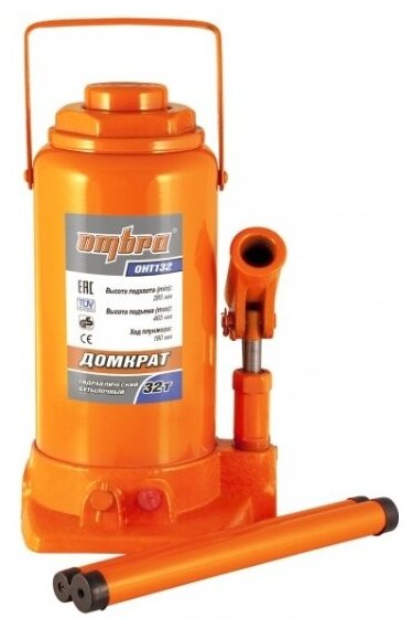 Домкрат гидравлический бутылочный 32 тонны Ombra OHT132