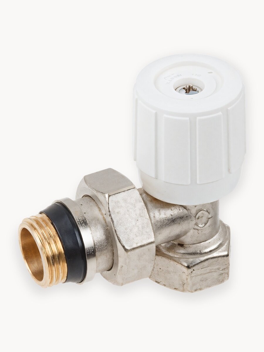 Кран вентильный для радиатора угловой 1/2" с наружной резьбой AV ENGINEERING (AVE394012)