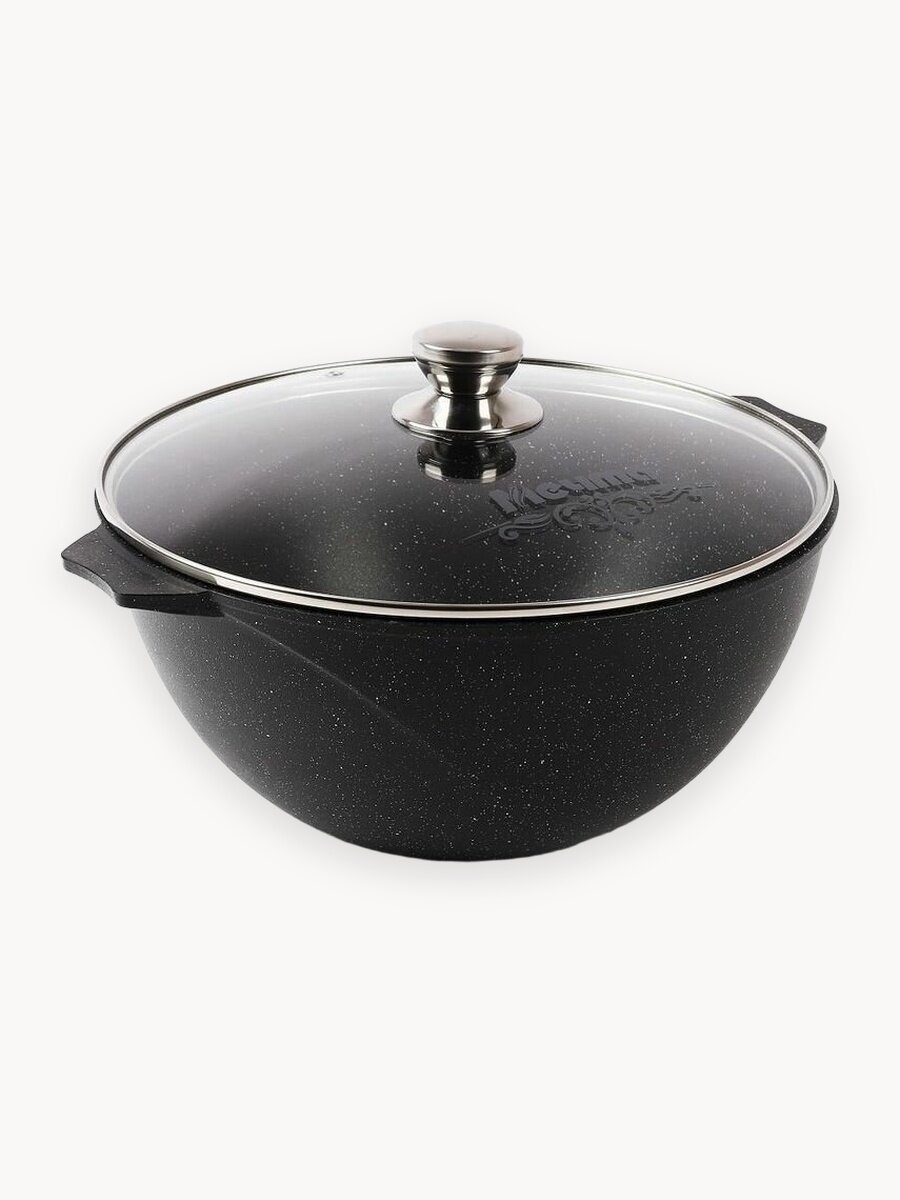 Казан мечта 56802 объем 6 л, алюминий, с антипригарным покрытием, черный