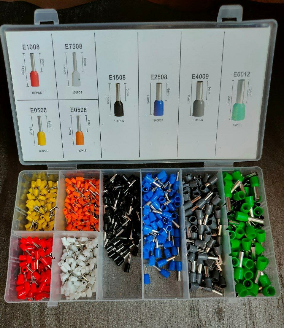 Набор втулочных штыревых наконечников для кримпера