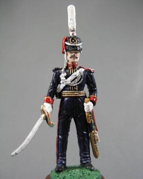 Оловянный солдатик 60мм, Офицер конных полков Полтавского ополчения, 1812 г.