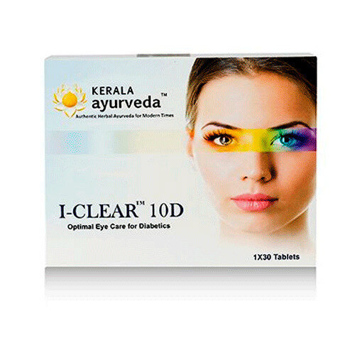 Таблетки для здоровья глаз Керала / I-Clear 10D Kerala Ayurvada 30 табл
