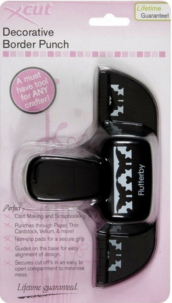 Docrafts XCU257102 Дырокол фигурный XCUT бабочки, цвет Черный